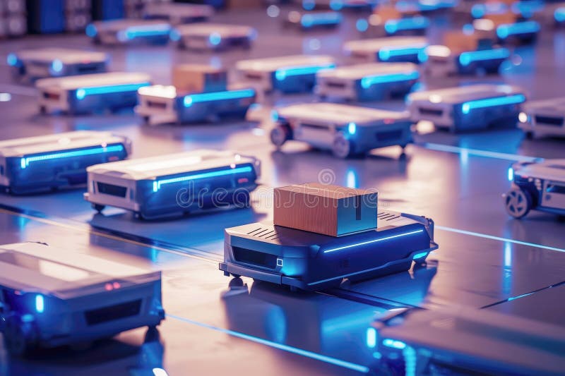 Sleek Autonomous Robotic Vehicle with Cardboard Box Navigating through ...