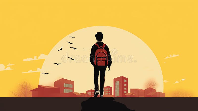 Sleek Back To School Modern Graphics for a Minimalist Design with a Boy ...