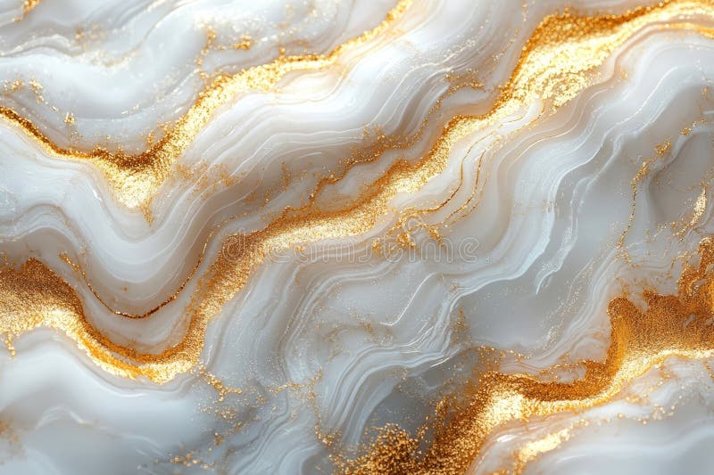 A Sleek Beige and Silver Ink Background Featuring Flowing Marble ...