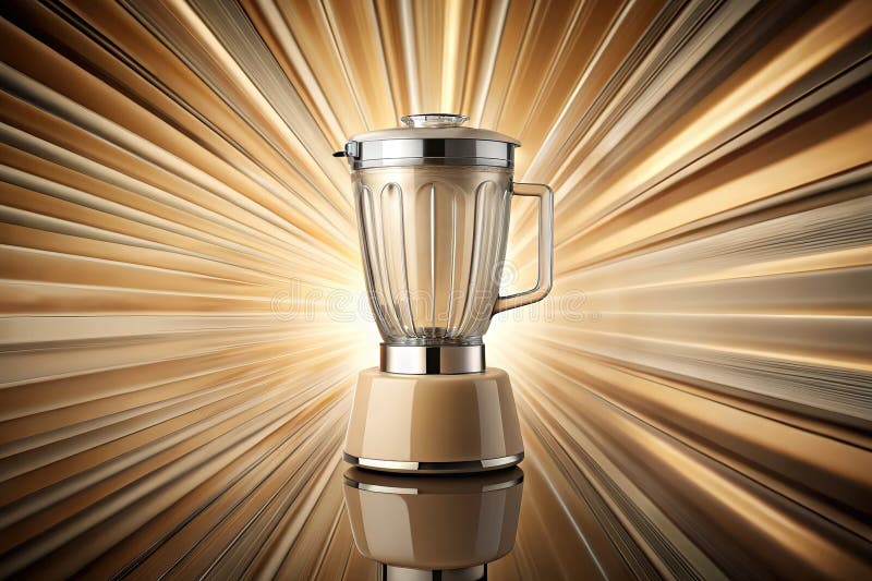 Sleek Beige Taupe Ceramic Blender with Polished Radial Design a Modern ...