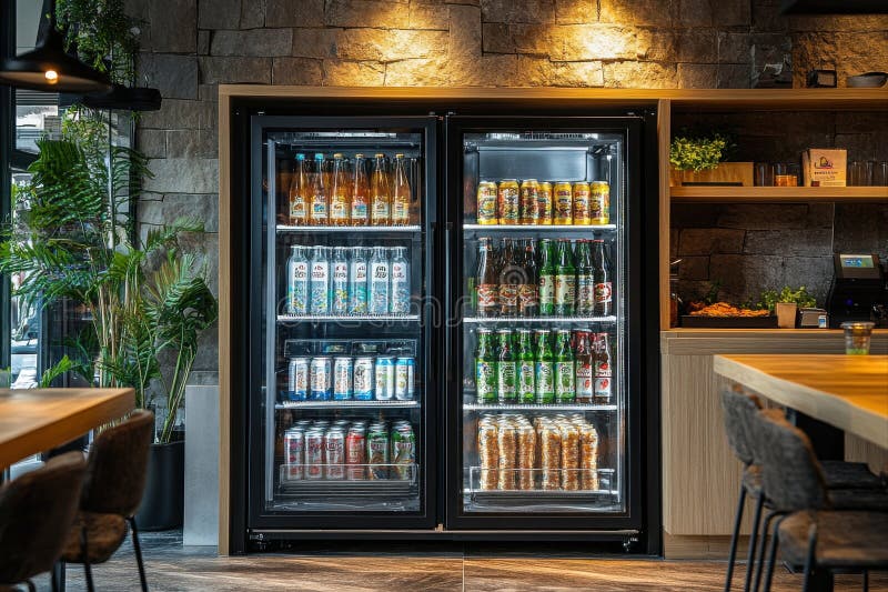 Refreshing Beverage Selection Modern Beverage Display Inviting ...