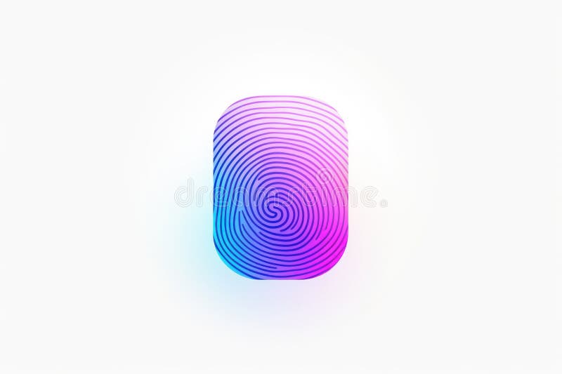 Sleek Biometric Authentication Concept with Fingerprint Pattern, Tech ...