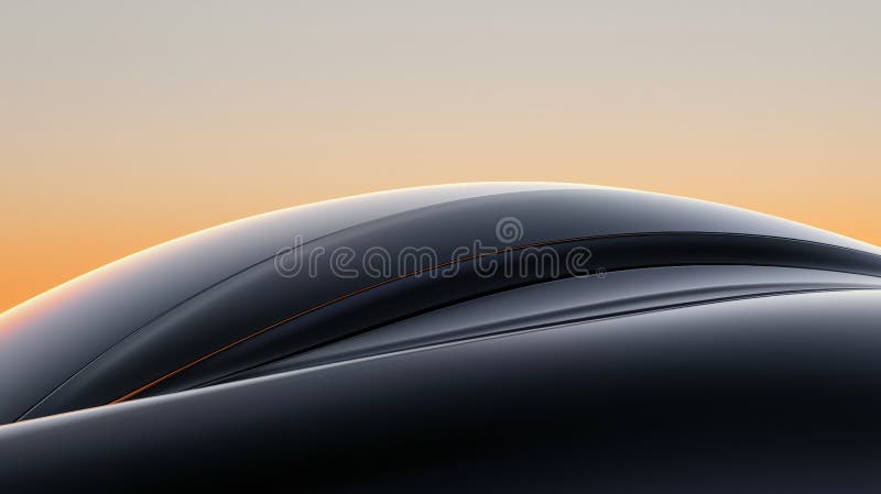 A Sleek, Black, Abstract Design with Curved Lines and a Gradient ...