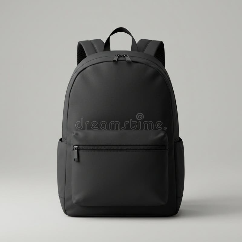 A Sleek Black Backpack with a Minimalist Design. Made from a Smooth ...