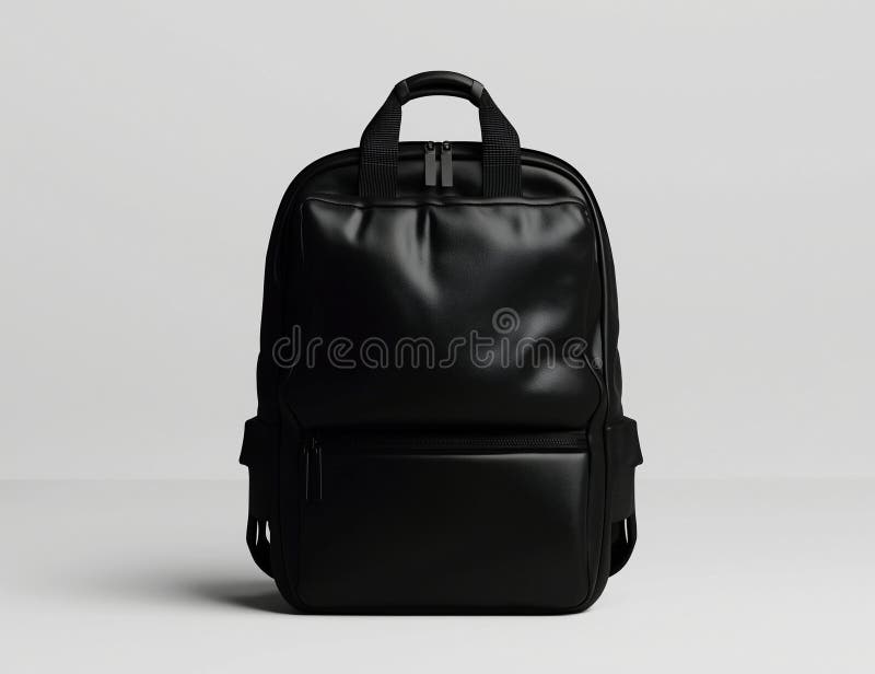 Sleek Black Backpack with Minimalist Design, Perfect for daily Use or ...