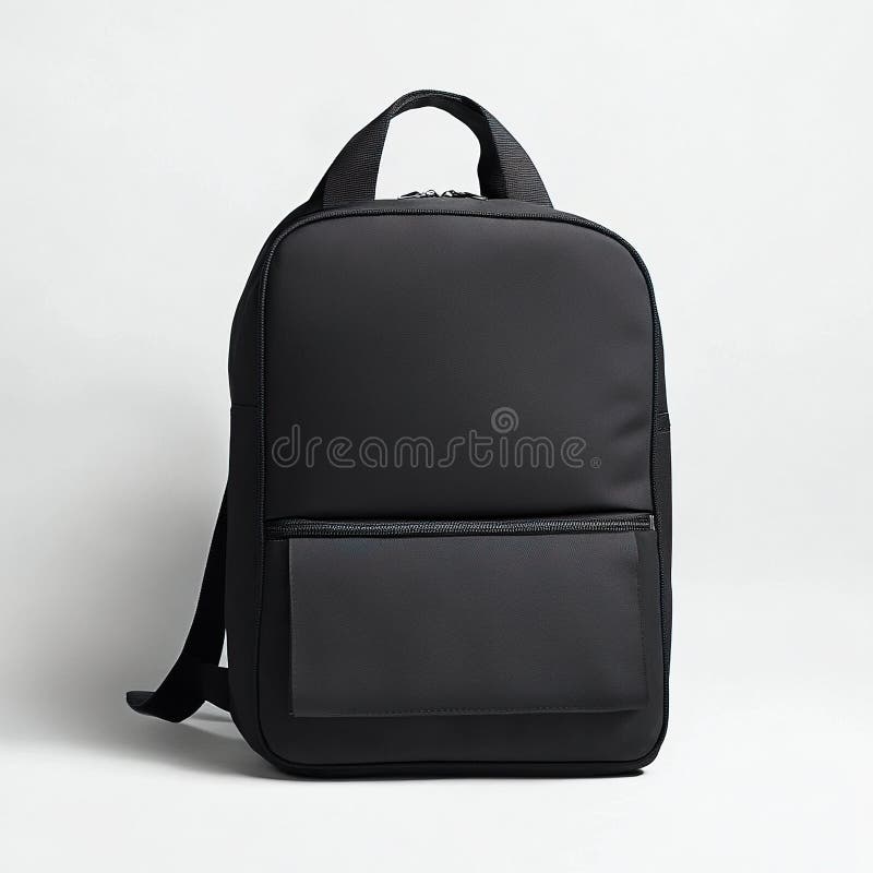 Sleek Black Backpack with Minimalistic Design, Suitable for Both Casual ...