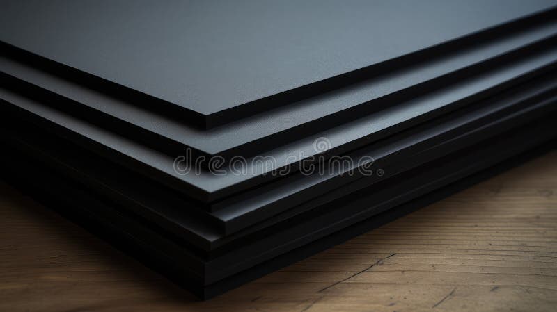 Sleek black cardboard stock illustration. Illustration of deep - 368551324