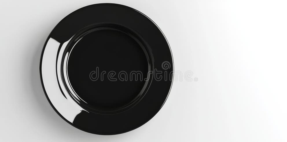A Sleek Black Ceramic Plate Created for Modern Dining and Elegant ...