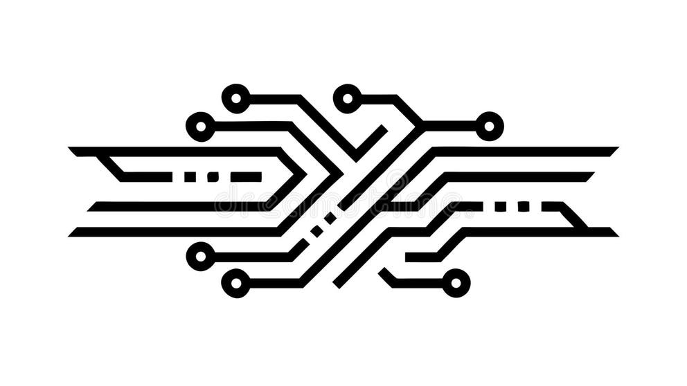 Black Circuit Board Pattern Stock Illustrations – 11,588 Black Circuit ...