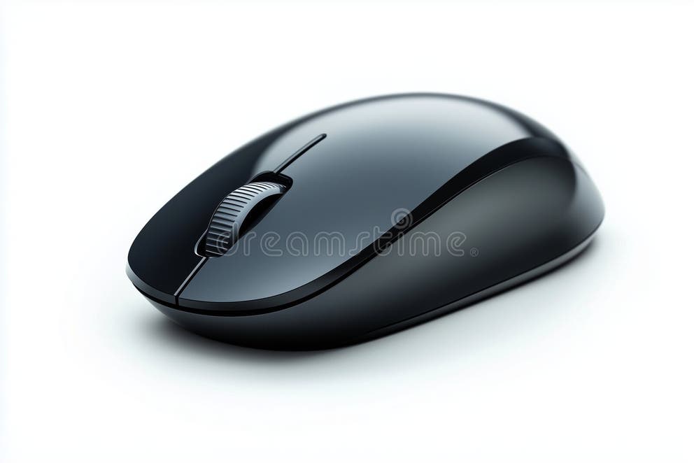 Sleek Black Computer Mouse with Scroll Wheel, Designed for Ergonomic ...