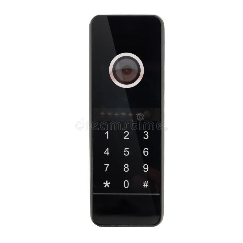Sleek Black Digital Door Access System Stock Image - Image of control ...