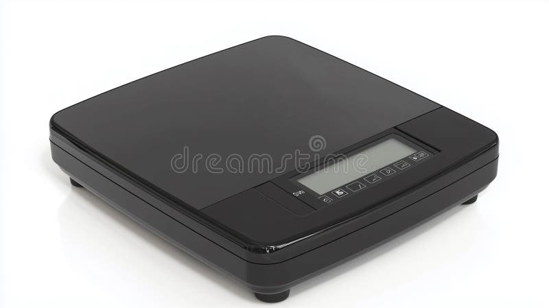 Photorealistic Image of a Black Digital Kitchen Scale with a Large ...