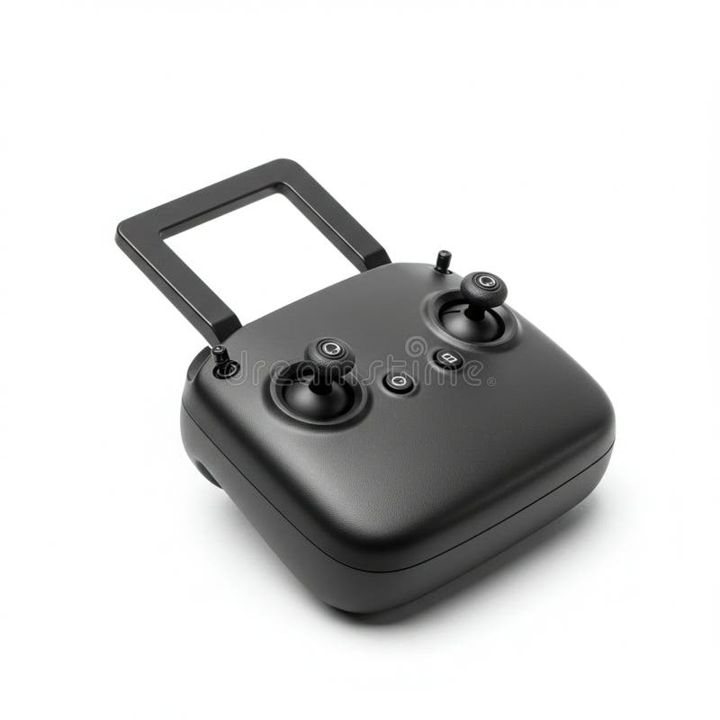 A Sleek Black Drone Remote Controller Featuring a Minimalist Design ...