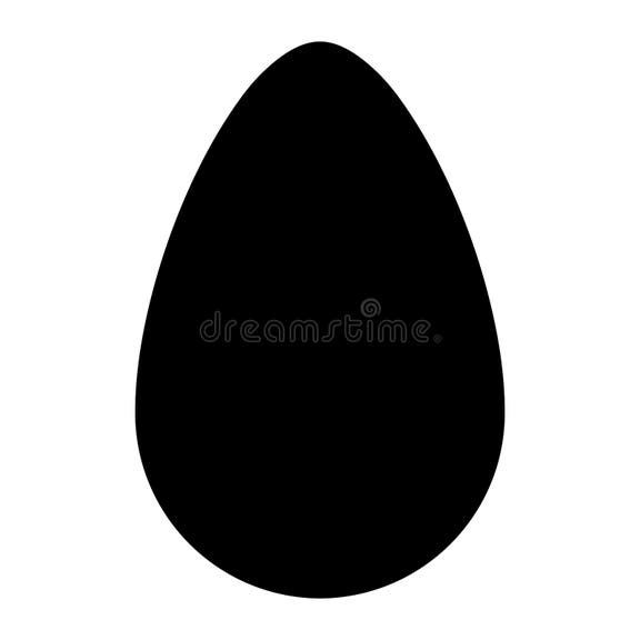 Sleek Black Egg Shape Egg Layout for Easter Decoration Stock Vector ...