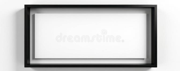 Sleek Black Frame, Crisp White Mat, Square Shape, Isolated , Shape ...