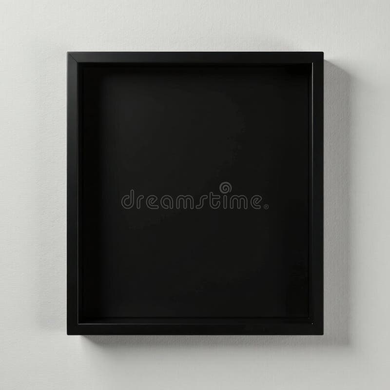 Sleek Black Frame, Invisible on Black Backdrop , Dark, Matte Stock ...