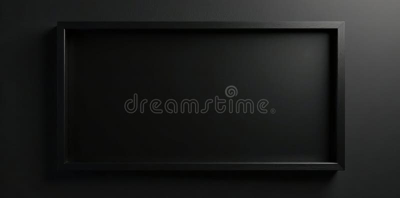 Sleek Black Frame, Invisible on Black Backdrop , Deep Black, Picture ...