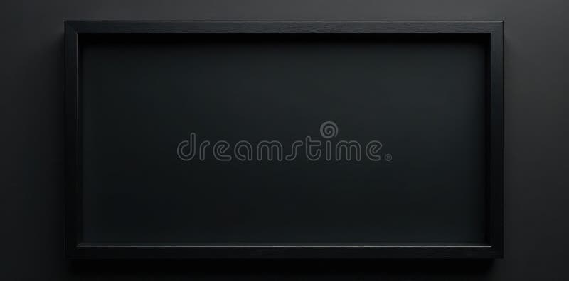 Sleek Black Frame, Invisible on Black Backdrop , Square, Art, Interior ...