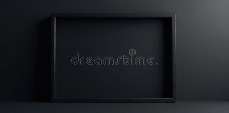 Sleek Black Frame, Minimalist Design, Invisible on Black Backdrop, Dark ...