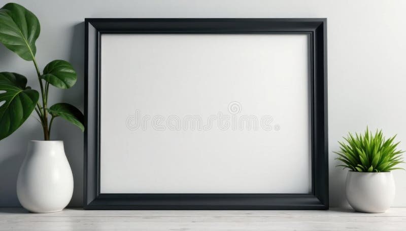 Sleek Black Frame, Smooth Surface Clean, Modern Design , Design Element ...