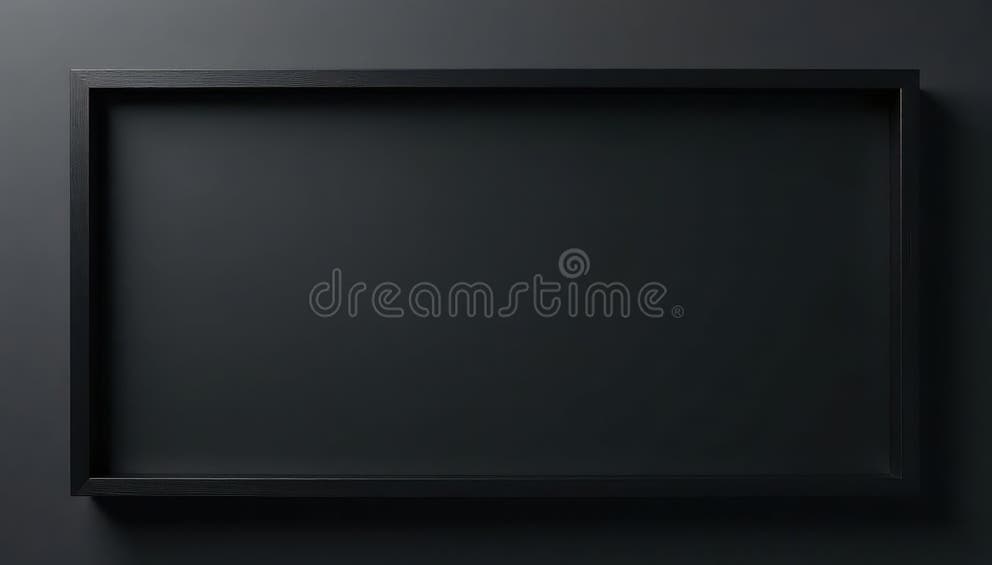 Sleek Black Frame, Subtly Defined Against a Matte Black Backdrop ...