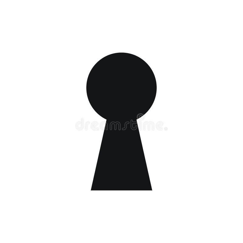 Sleek Black Icons on White: Lock and Keyhole Vector Art Stock Vector ...