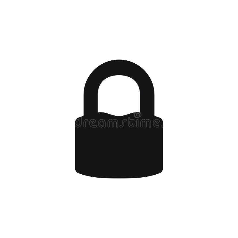 Sleek Black Icons on White: Lock and Keyhole Vector Art Stock Vector - Illustration of visual ...