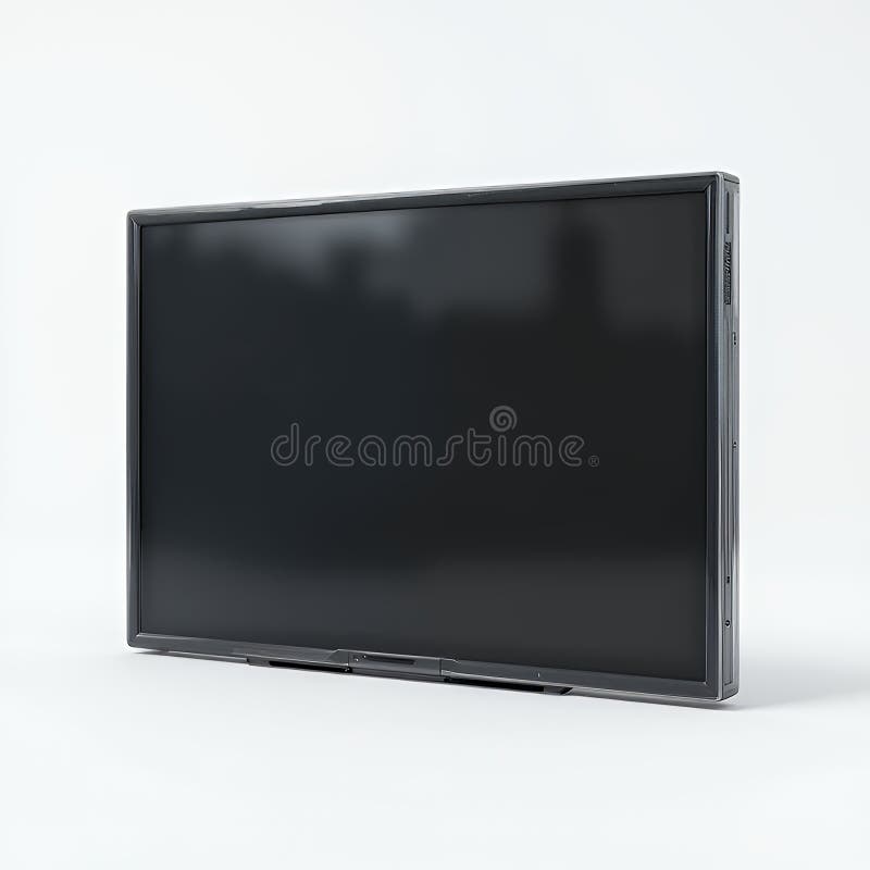 Sleek Black Interactive Display on White Background Stock Illustration ...