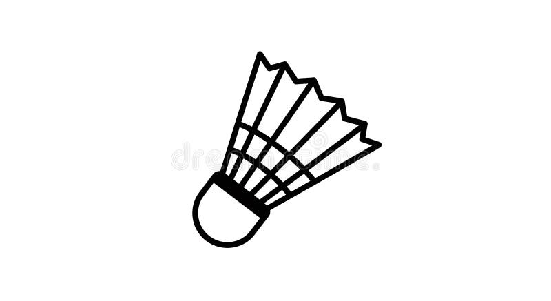 Minimalist Shuttlecock Icon Isolated on White. Generativ AI Image ...