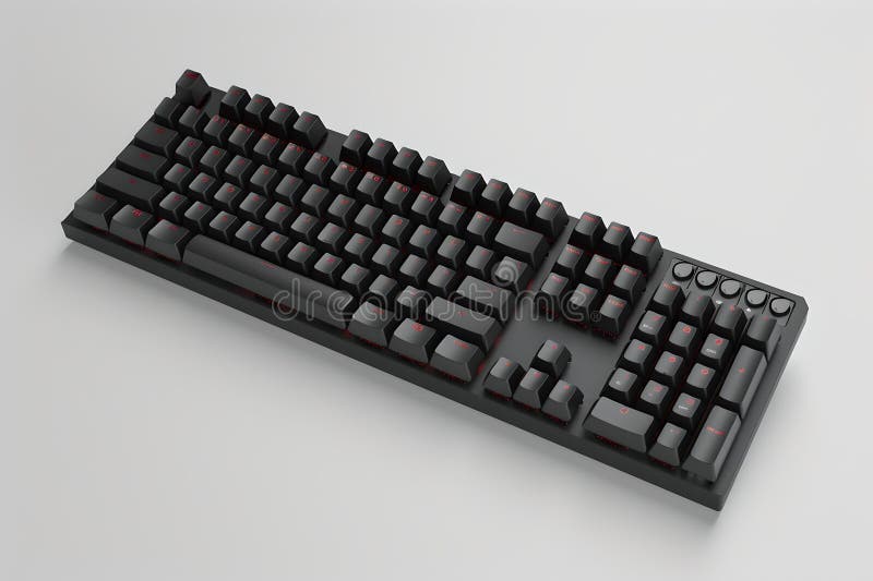 Modern Red and Black Graphics Card Isolated on White Background. High ...