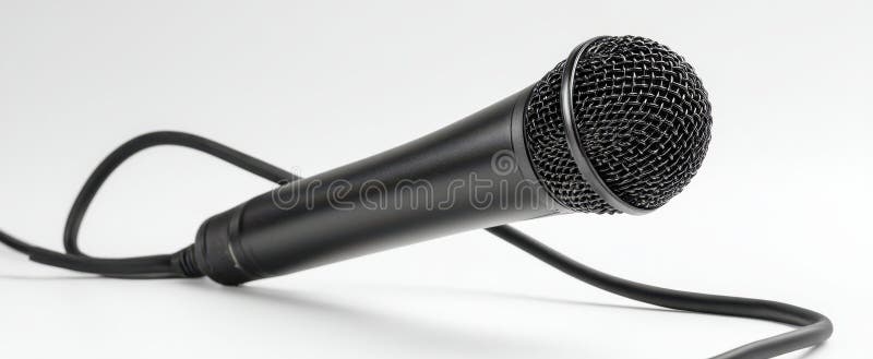 The Sleek Black Microphone with Cable Ready for Performance or ...