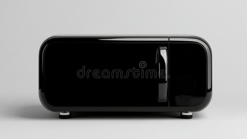 Sleek Black Modern Toaster on Minimalist Kitchen Countertop Stock ...