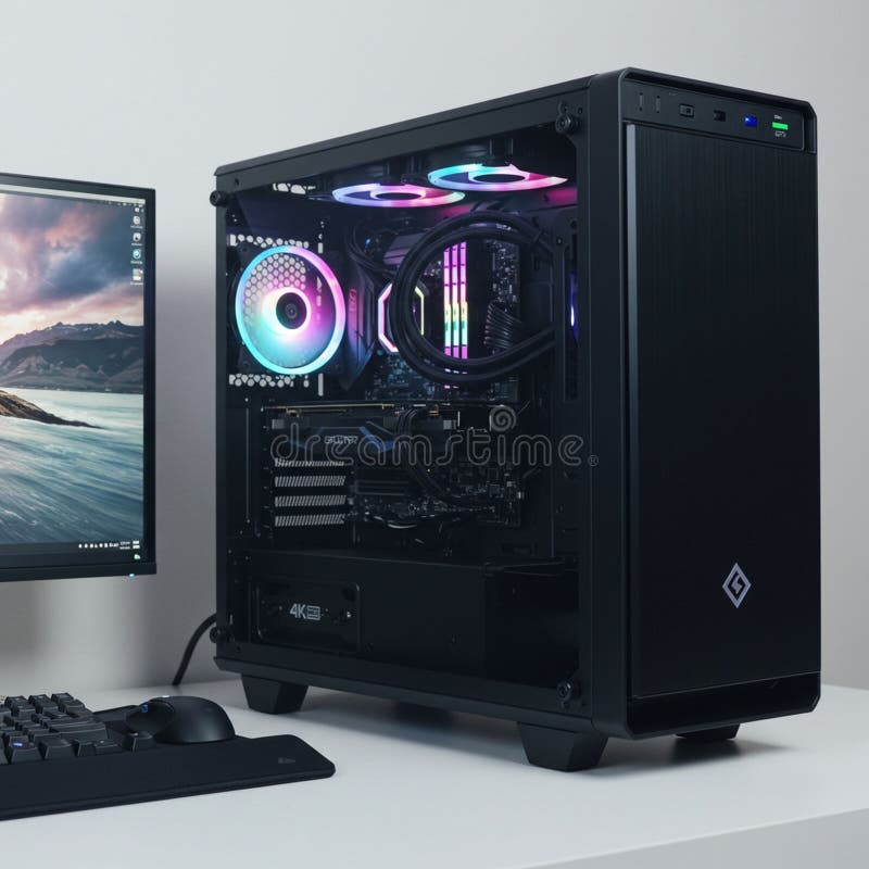 Sleek Black Open Frame Computer Tower Stock Illustrations – 1 Sleek ...