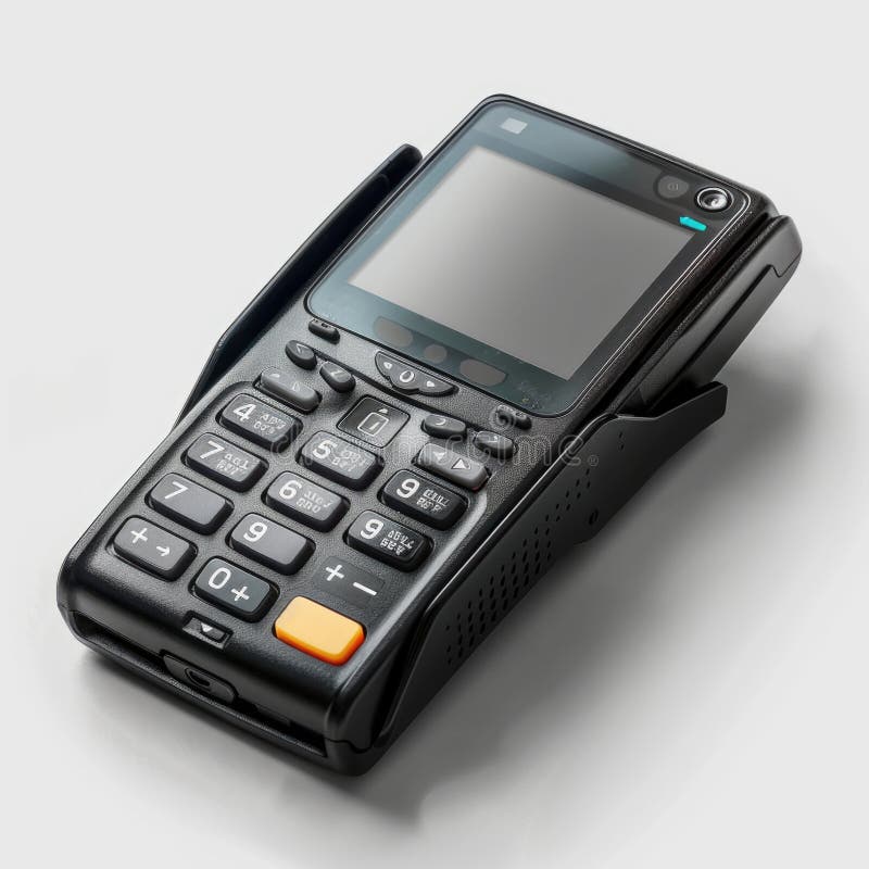 Sleek Black Payment Terminal for Secure Transactions, Isolated O Stock ...