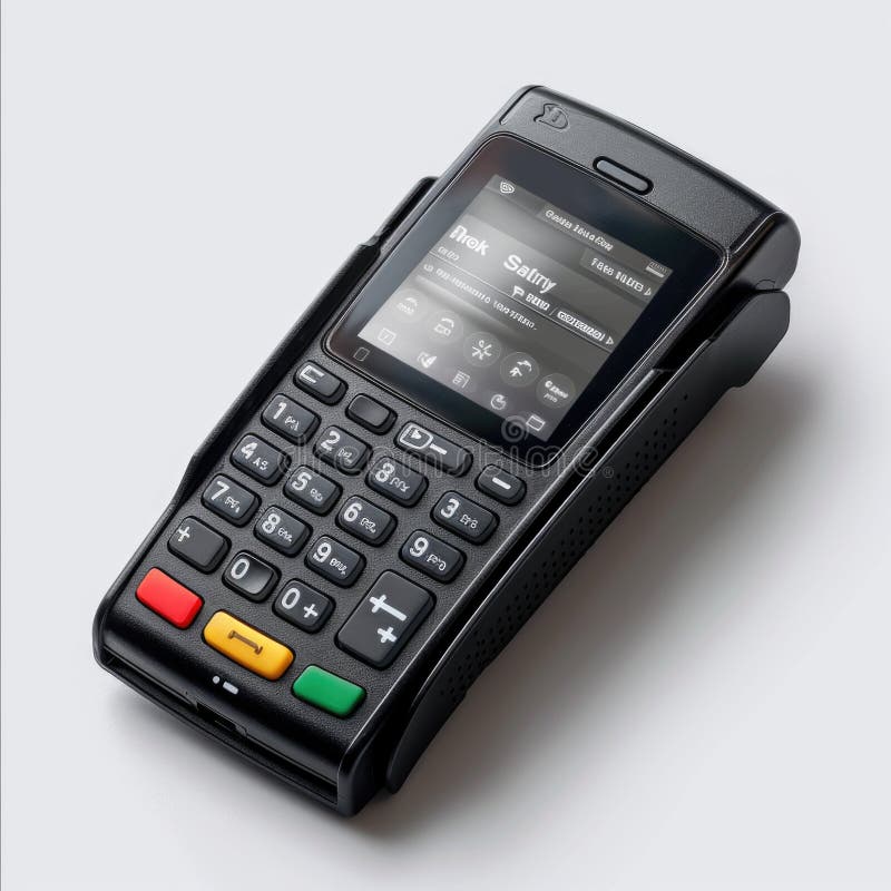 Sleek Black Payment Terminal for Secure Transactions, Isolated O Stock ...