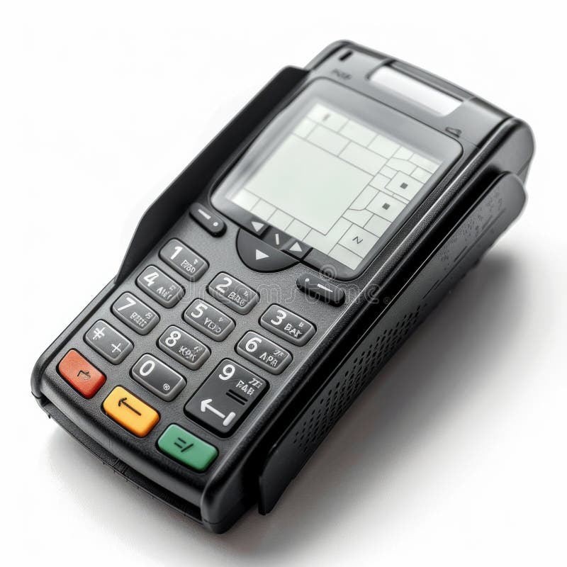 Sleek Black Payment Terminal for Secure Transactions, Isolated O Stock ...
