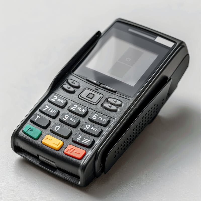Sleek Black Payment Terminal for Secure Transactions, Isolated O Stock ...