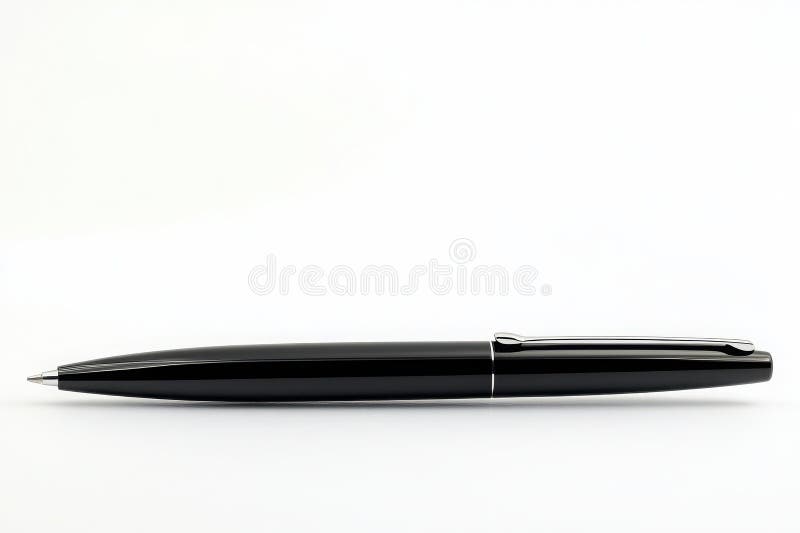 A Sleek Black Pen with a Matte Finish and Visible Tip for Themes of ...
