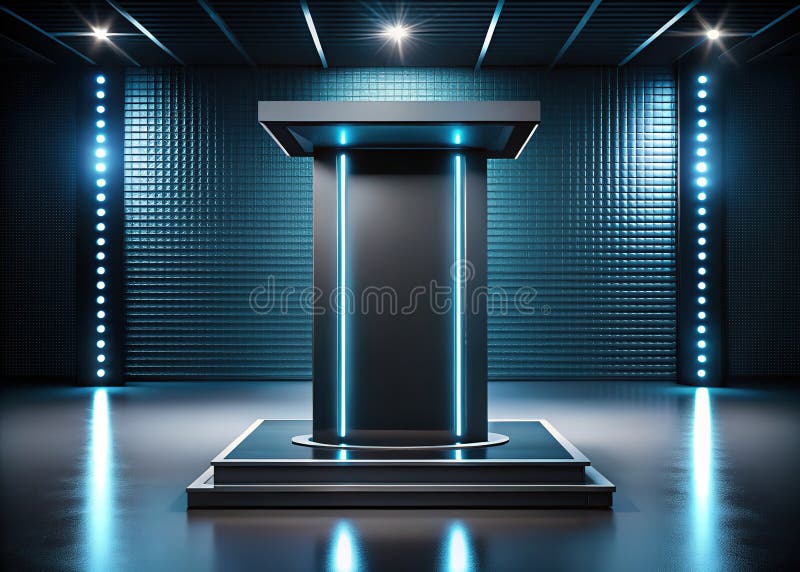 Sleek Black Podium Display Mockup a Modern Presentation Platform for ...