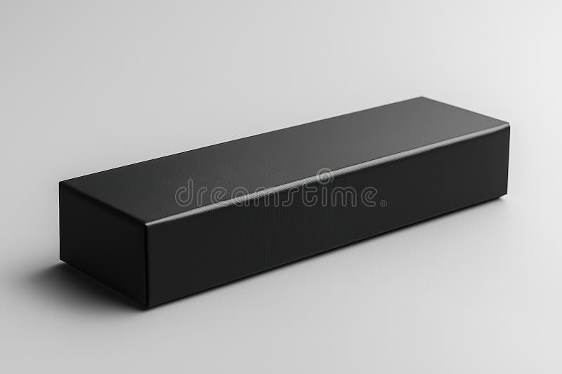 A Sleek Black Rectangular Box on a Minimalist Gray Surface Showcasing ...