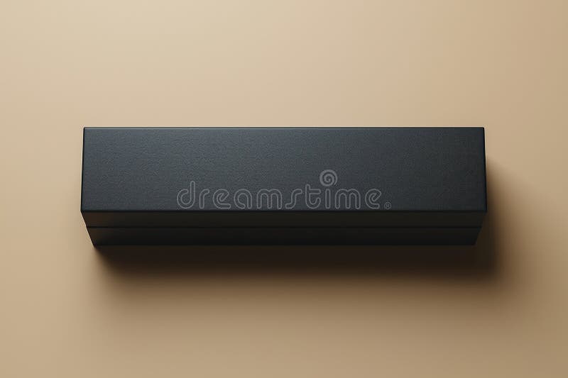 A Sleek, Black Rectangular Box on a Neutral Background during Soft ...
