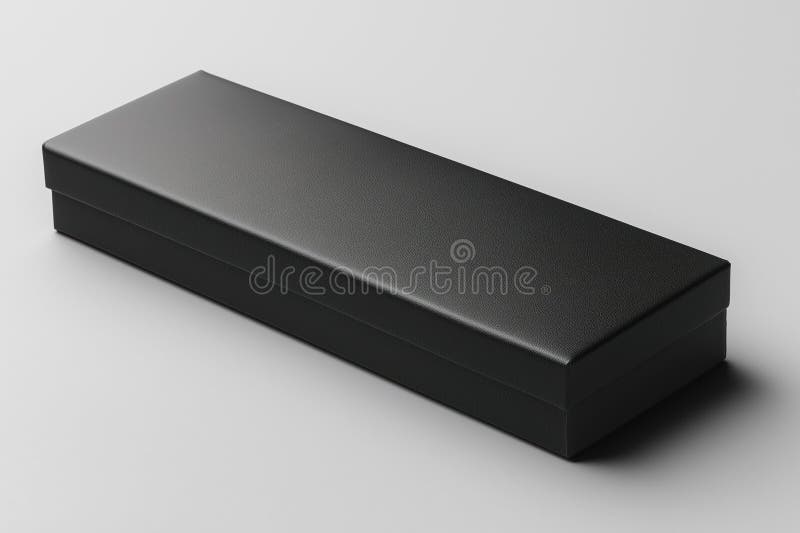 Sleek Black Rectangular Box Resting on a Minimalistic Surface in a Well ...
