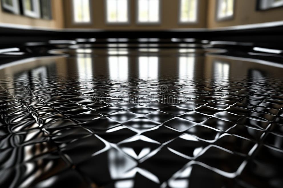 A Sleek Black Reflective Surface Creating a Modern Aesthetic for ...