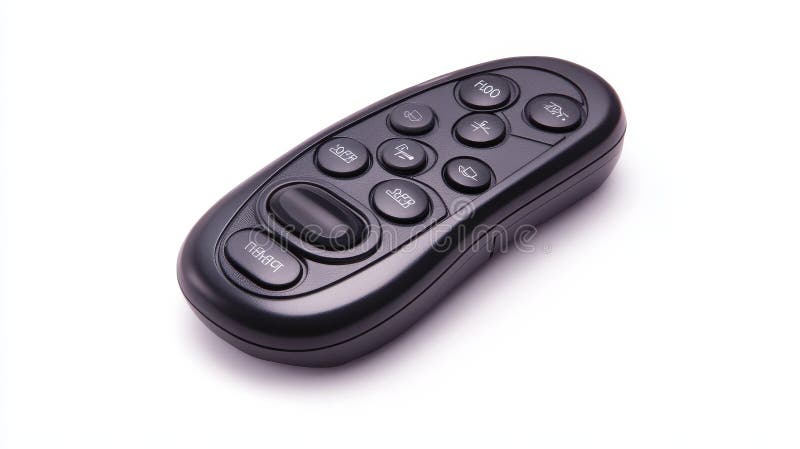 A Sleek Black Remote Control Featuring Nine Soft-touch Buttons ...
