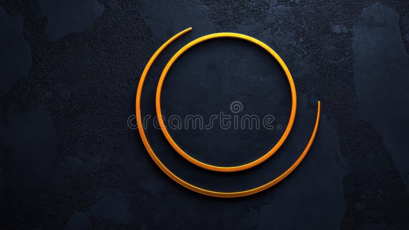 A Sleek Black Ring with a Vibrant Yellow Inner Circle, Creating a ...