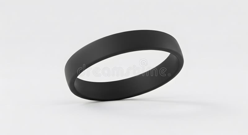 Sleek Black Ring on White Background Stock Photo - Image of item, graphic: 381148580