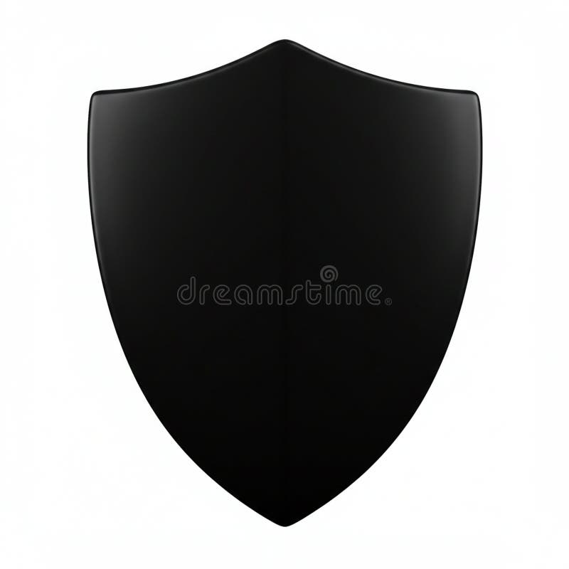 A Sleek Black Shield with a Glossy Surface and a Simple, Elegant Design ...