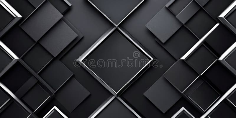 A Sleek Black and Silver Geometric Pattern with Clean Lines and Diamond ...