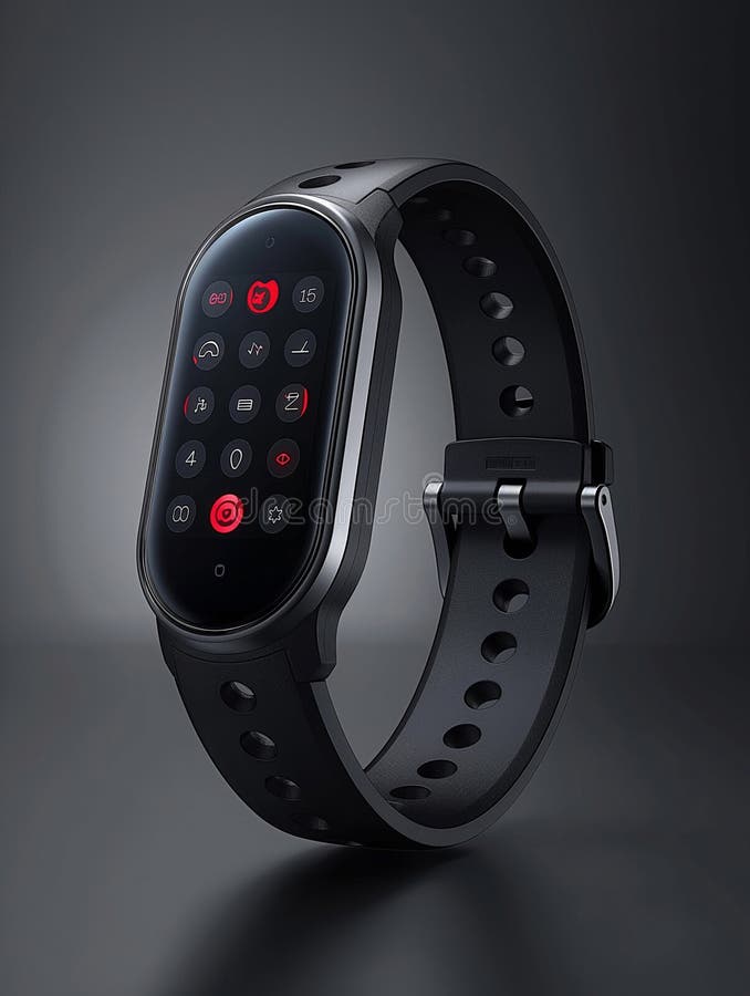 Sleek Black Smartwatch Showcasing Modern Technology and Stylish Design ...