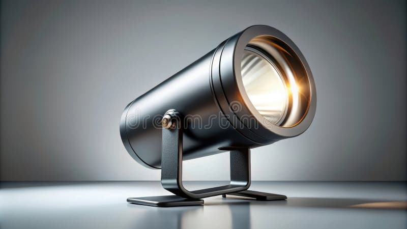 Sleek Black Spotlight with a Bright Illumination, Perfect for Modern ...